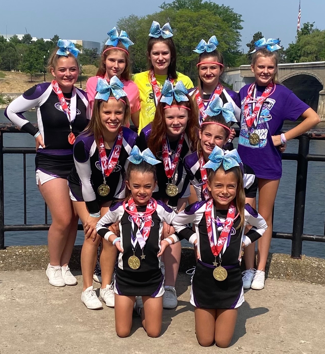 Local youth competitive cheer squads hailing from Three Rivers, Sturgis ...